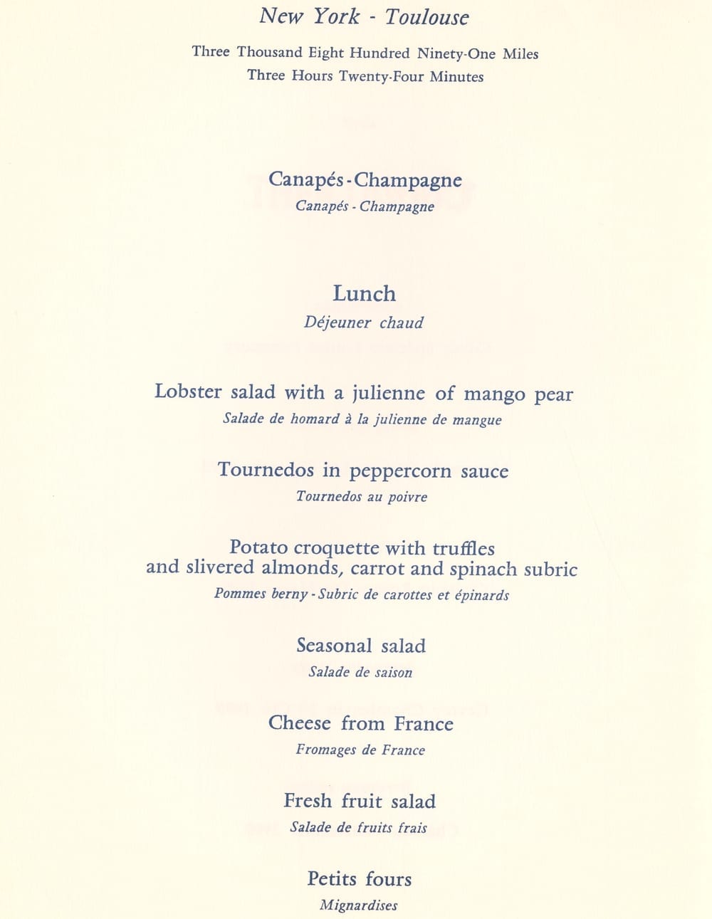 PHOTOS: The CONCORDE Experience, Menus + More... - God Save The Points